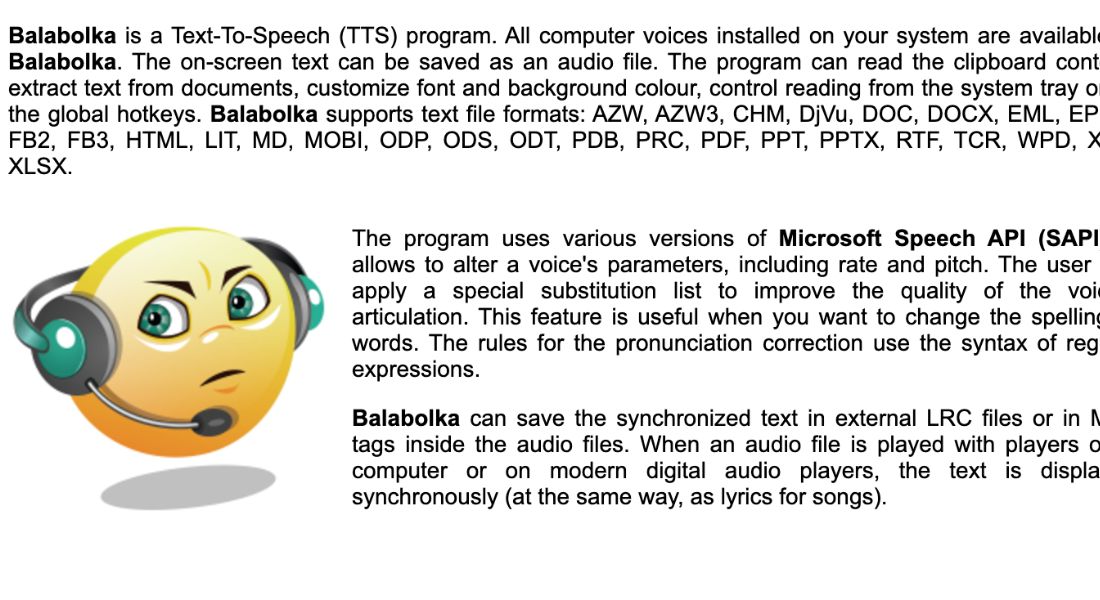 Balabolka Review: Free Text-to-Speech Software for PDFs and eBooks