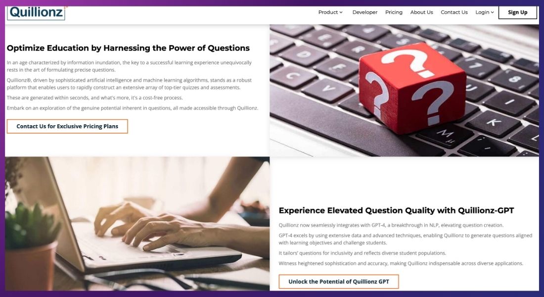 Quillionz Review: Features, Use Cases, and Pricing for Educators