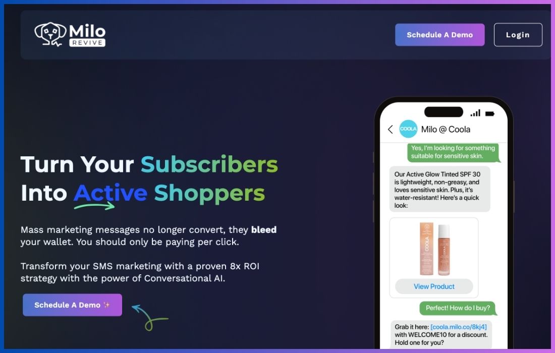 Milo Revive Review: Transform SMS Marketing with Conversational AI