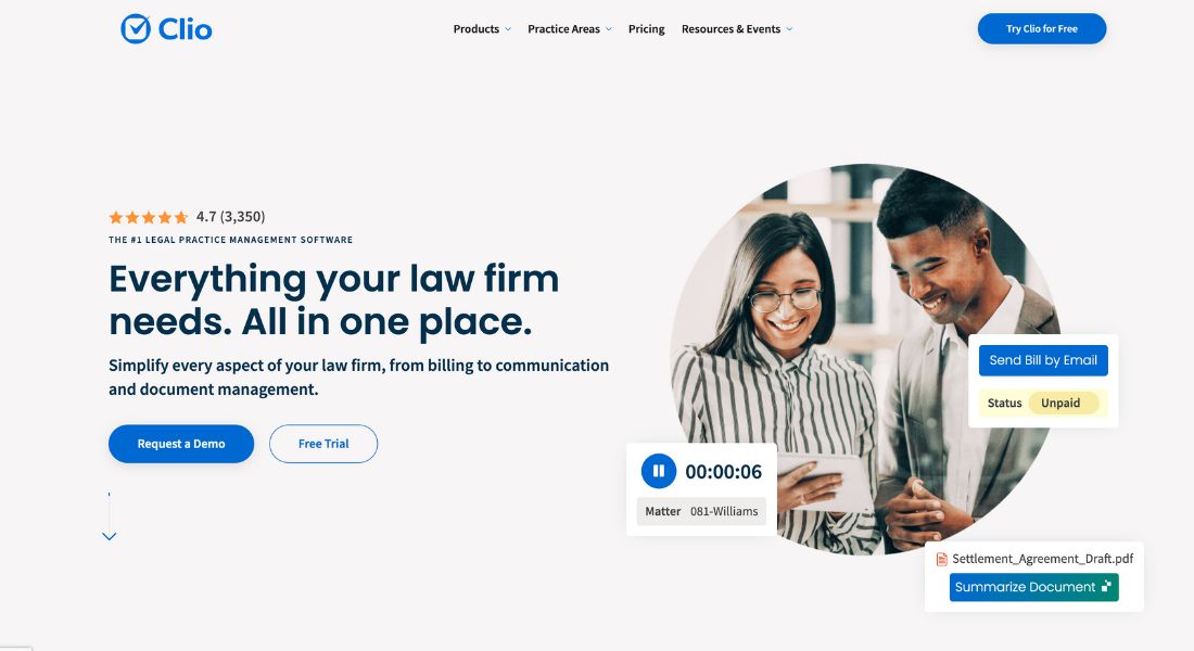 Clio Review: Best Legal Practice Management Software