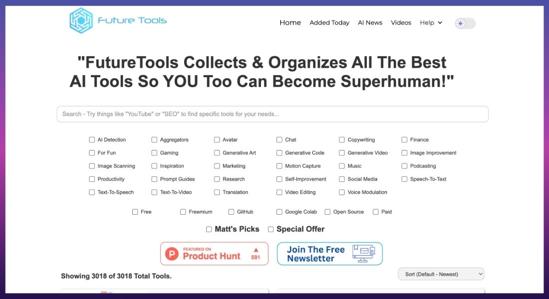 FutureTools.io Review: The Ultimate AI Tools Directory for All Your Needs
