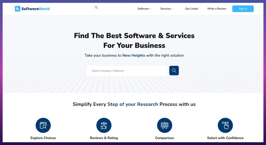 SoftwareWorld Review: Top Software Comparison Platform for Businesses